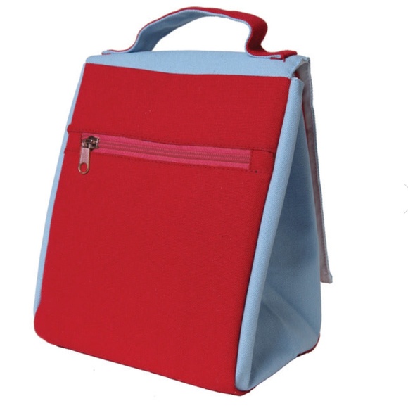 Eeboo | Accessories | Nwt Swan Strawberries Lunch Bag Red Blue Eeboo ...